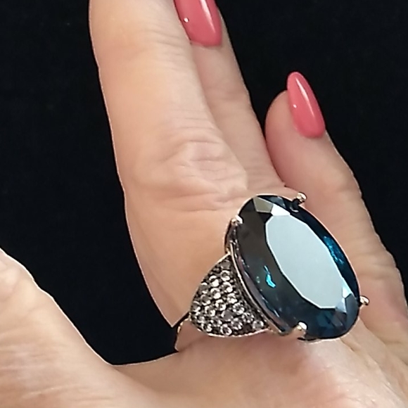 Colleen Lopez | Jewelry | 25 Ct Colleen Lopez London Blue Topaz Ring ...